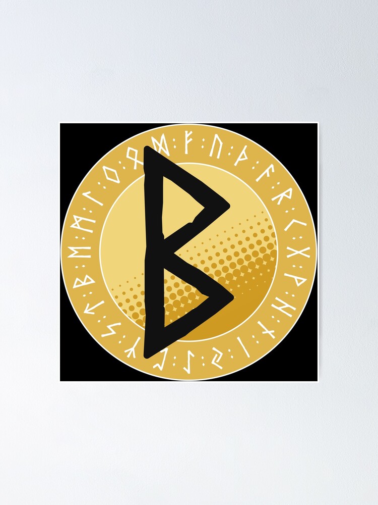"Viking Runes and Runic Symbols - Berkano (Birth)" Poster for Sale by ...