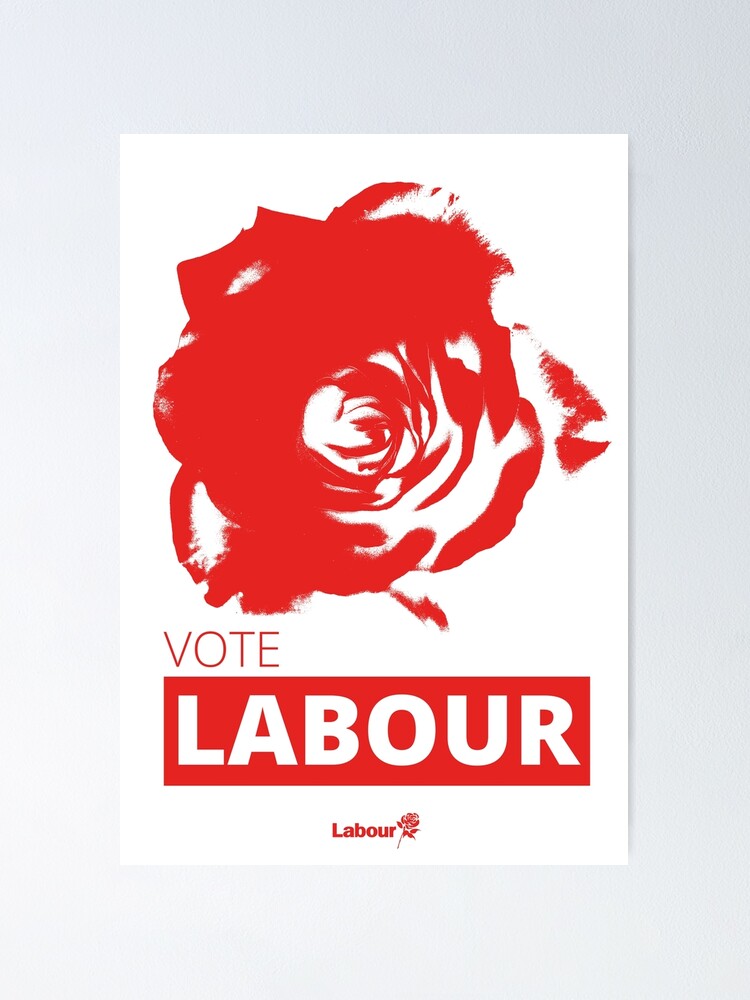 "Labour Rose" Poster for Sale by RobinWilde4 | Redbubble
