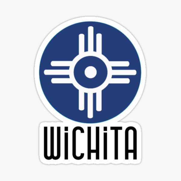 "Wichita roundish flag logo" Sticker for Sale by nvossku | Redbubble