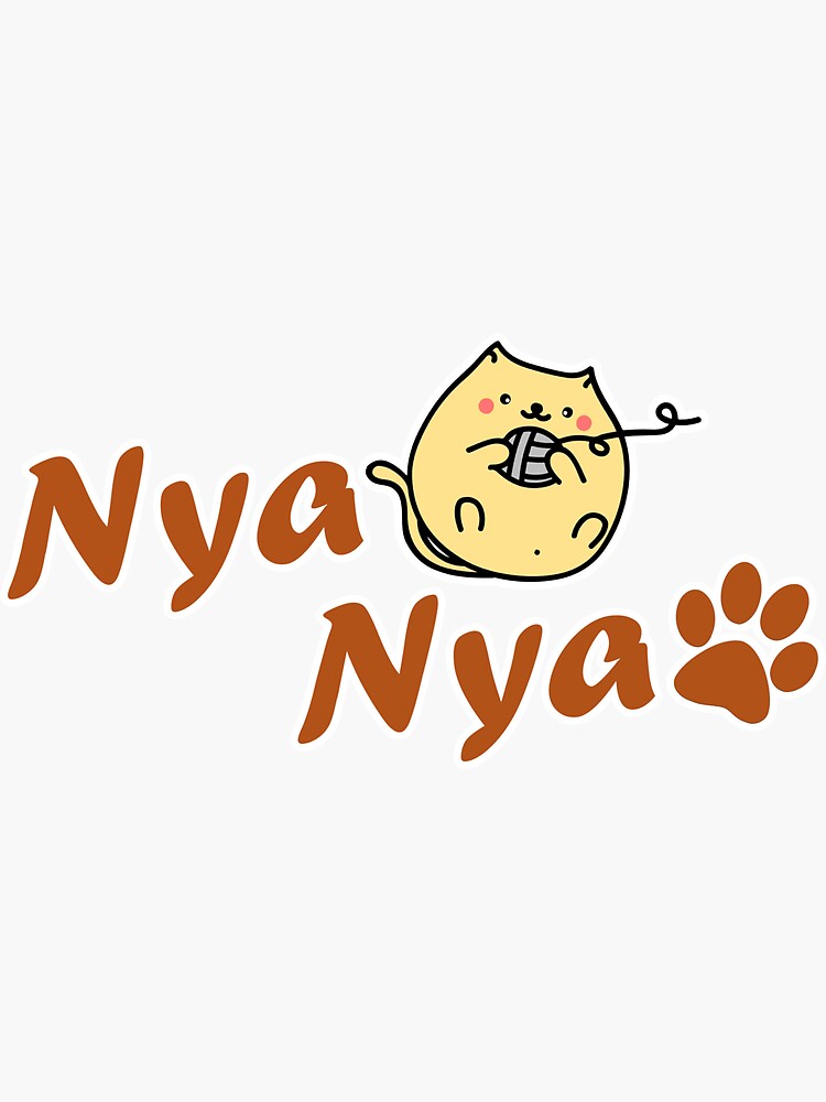 "Nya Nya cute baby cat " Sticker for Sale by PerPsh | Redbubble