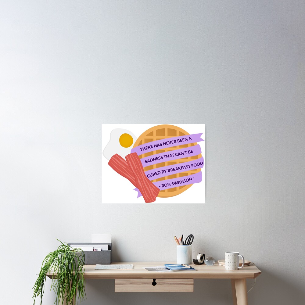 "Ron Swanson Breakfast Quote" Sticker for Sale by natmont | Redbubble