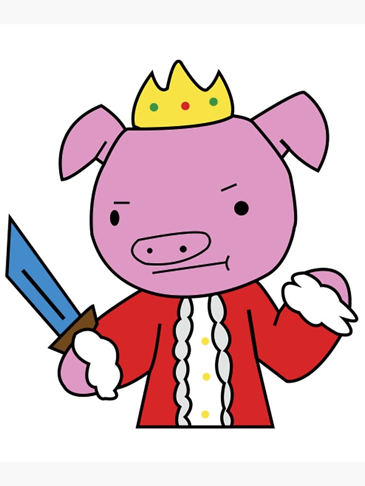 "Funny Pig King Technoblade Minecraft Meme" Photographic Print for Sale ...