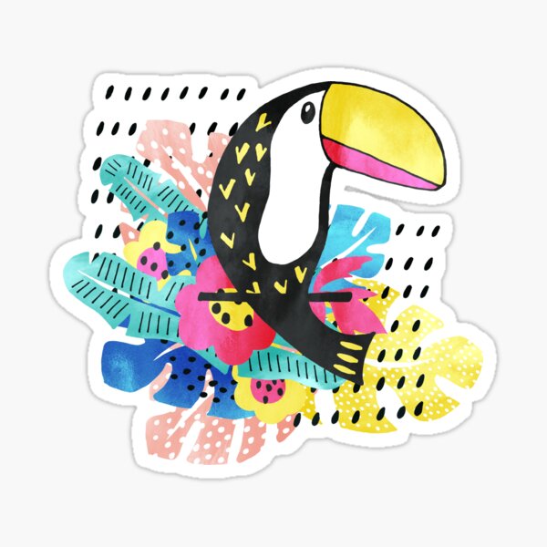 "Toucan bird" Sticker for Sale by Lidiebug | Redbubble