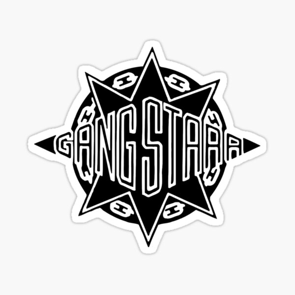 "Gangstarr logo- black" Sticker for Sale by Andy7584324 | Redbubble