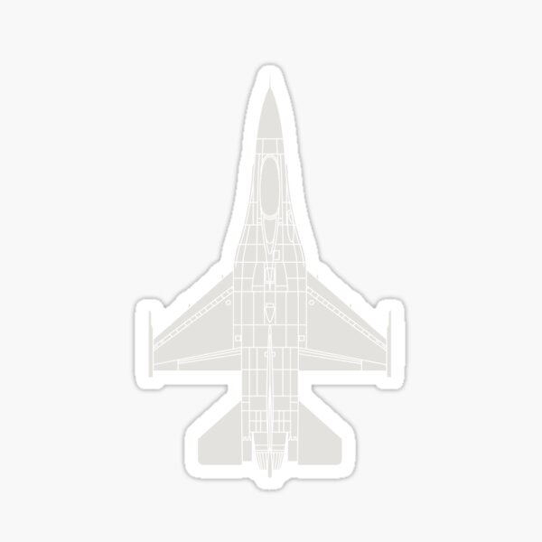 "General Dynamics F-16 Fighting Falcon Model Design" Sticker for Sale ...