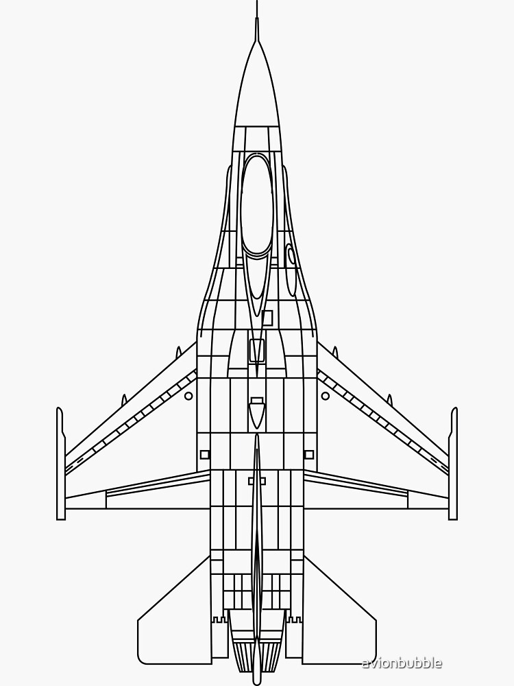 "General Dynamics F-16 Fighting Falcon Model Design" Sticker for Sale by avionbubble | Redbubble
