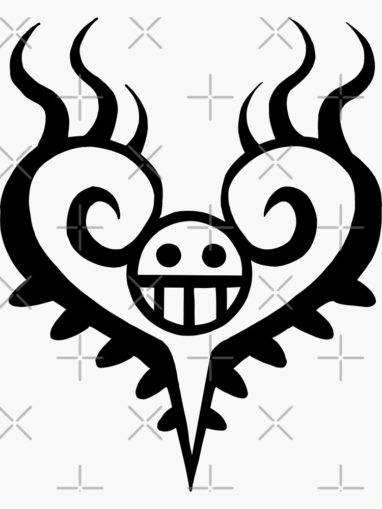 "LAW DESIGN Black Sticker, One Piece" Sticker for Sale by rnasser-art ...