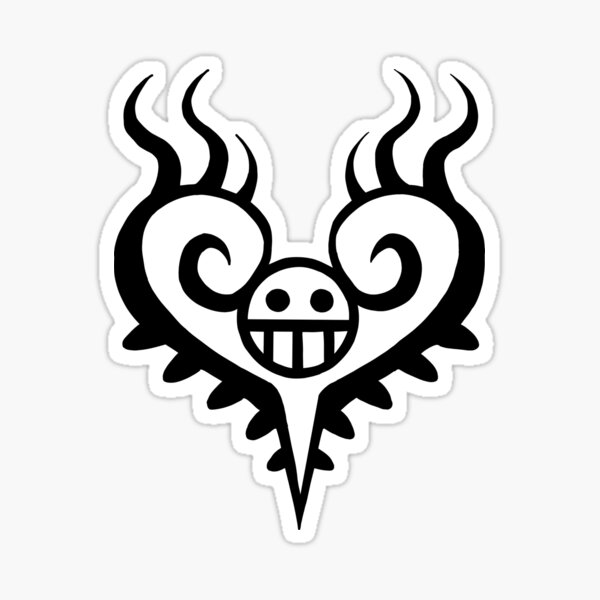 "LAW DESIGN Black Sticker, One Piece" Sticker for Sale by rnasser-art ...