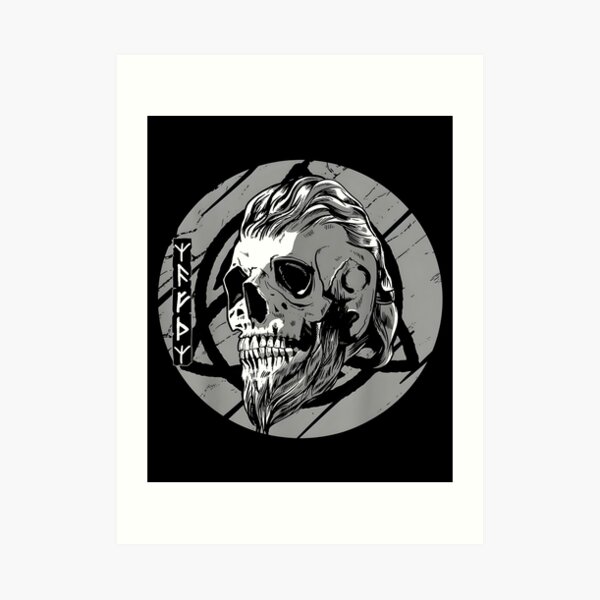 "Classic rune skull logo" Art Print for Sale by CanGulsahin | Redbubble