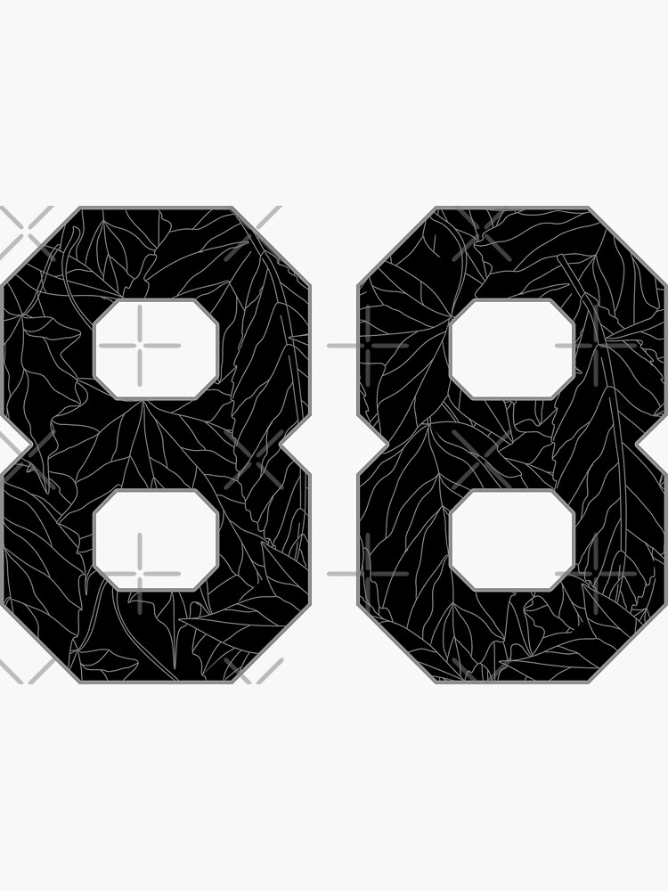 "Number 88: Sports Lucky Eighty-Eight" Sticker for Sale by YuliDor ...
