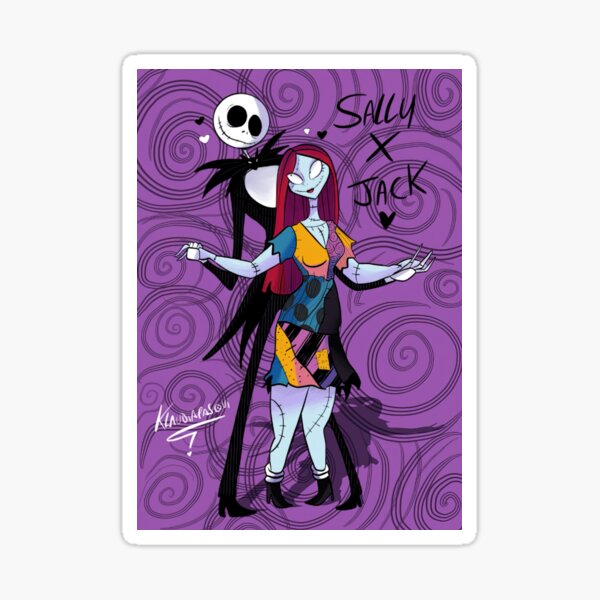 "Jack and Sally " Sticker for Sale by EtienneLevesque | Redbubble