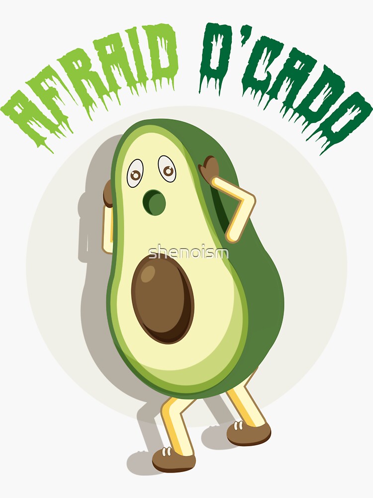 "Halloween Fruit For Kids Family Cute Cartoon Avocado Scared Avo ...