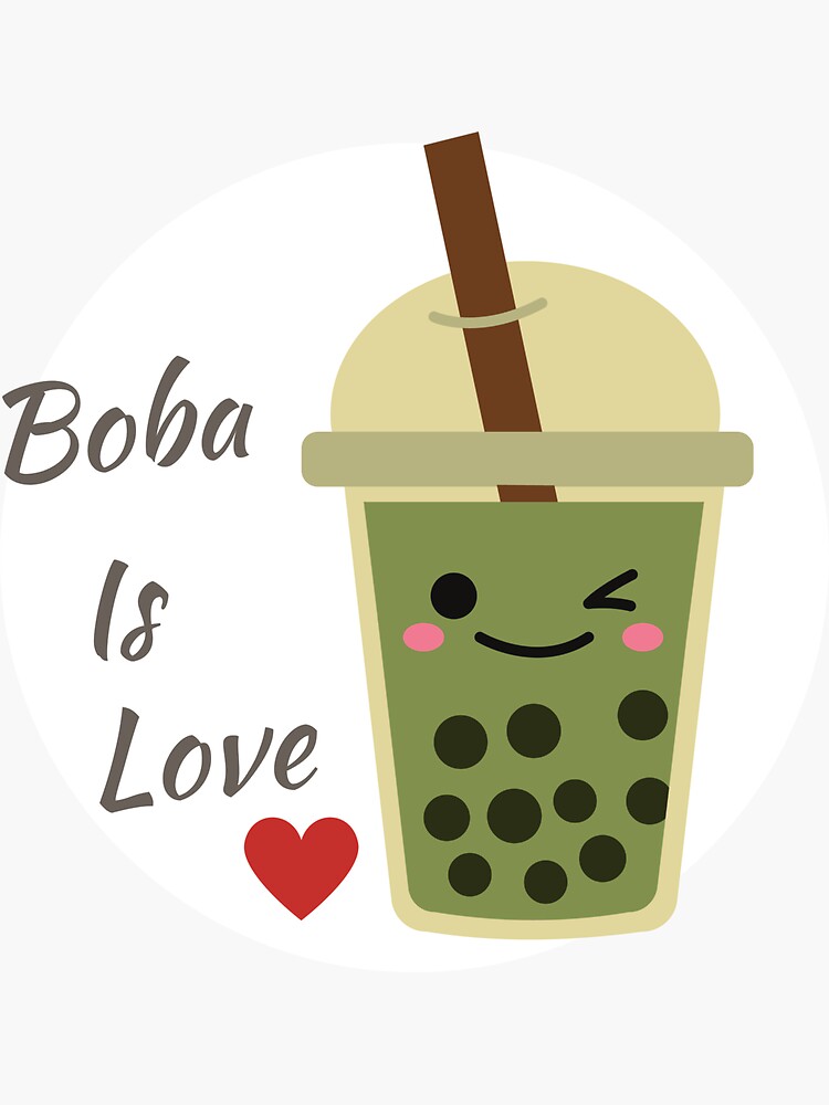 "Boba Lover - Flirty Tea" Sticker for Sale by SleepyTimeTales | Redbubble