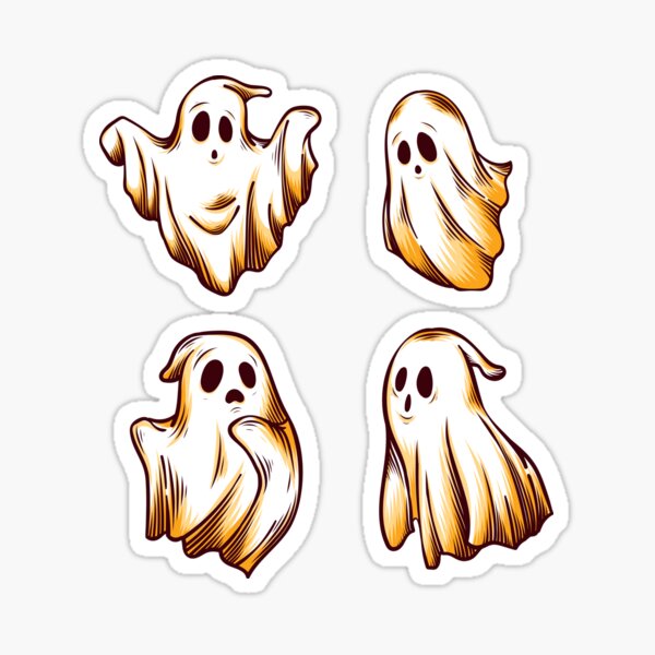 "Scarry ghost sticker pack" Sticker for Sale by housecheck | Redbubble