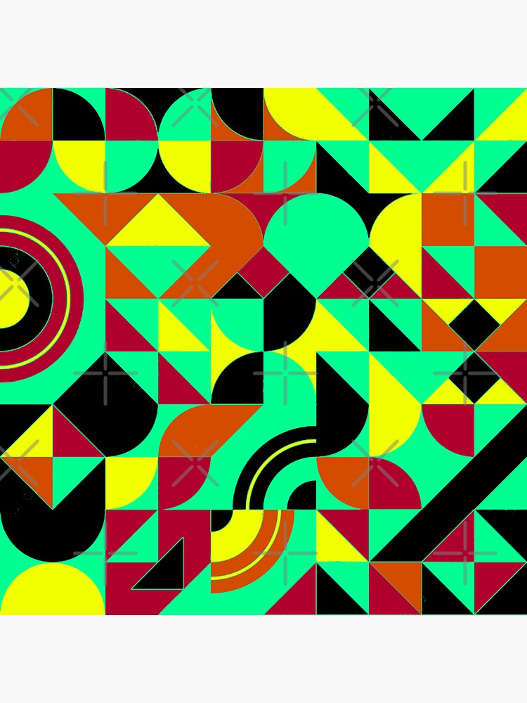 "geometric colorful patterns conceptual Art - Abstract Neo Geo graphic ...
