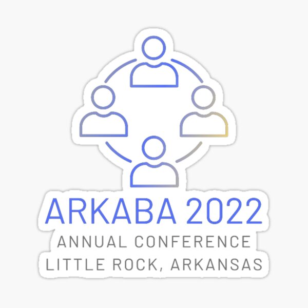 "2022 Conference Logo" Sticker for Sale by ArkABA | Redbubble