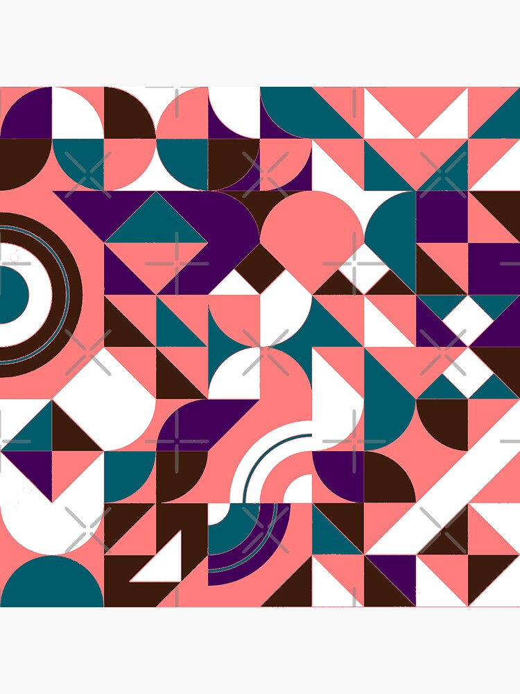 "geometric colorful patterns conceptual Art - Abstract Neo Geo graphic ...
