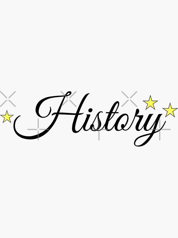 "History Subject Label" Sticker for Sale by ArtBySymone | Redbubble