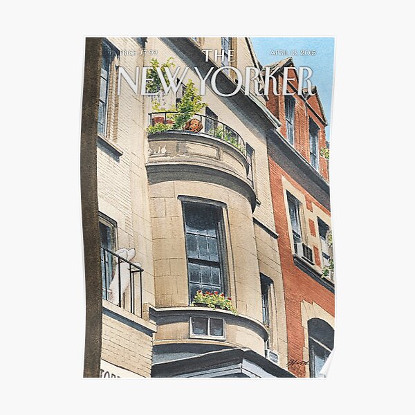 "NEW YORKER BALCONY SCENE" Poster for Sale by Annsaid | Redbubble