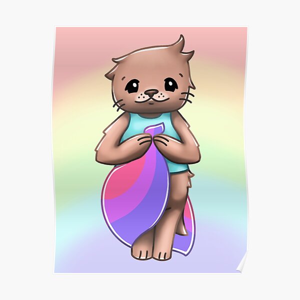 "Pride Otter - Bisexual Pride Flag" Poster for Sale by Akiesa | Redbubble