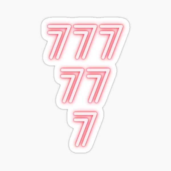 "777 lucky number" Sticker for Sale by k1deciu | Redbubble