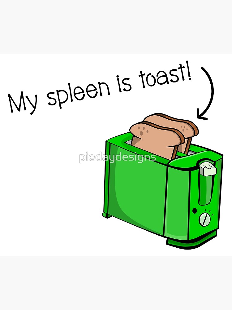"My spleen is toast funny health " Poster by piedaydesigns | Redbubble