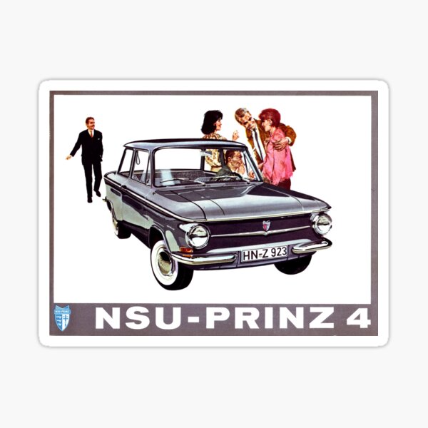 "NSU PRINZ 4 - BROCHURE" Sticker for Sale by ThrowbackM3 | Redbubble