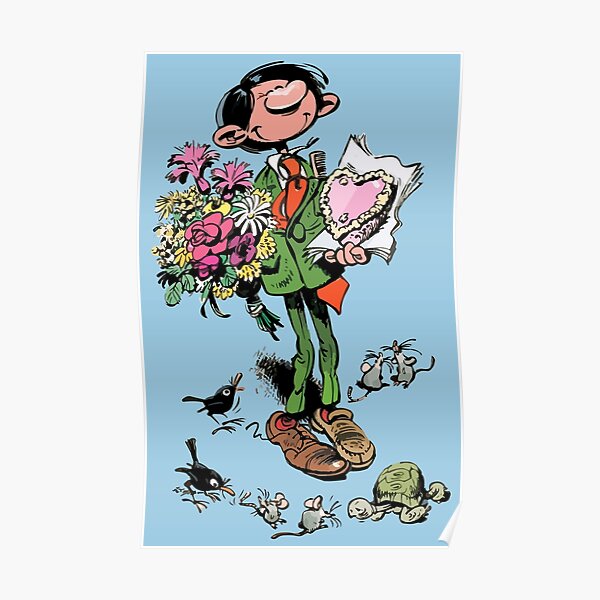 "Gaston Goof with Flowers" Poster for Sale by Masanori4you | Redbubble