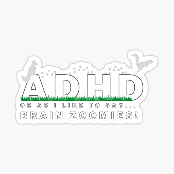 Sticker « Zoom sur le cerveau du TDAH », par NrodvgntDweller | Redbubble
