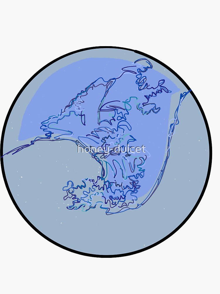 "tsunami " Sticker for Sale by honey-dulcet | Redbubble