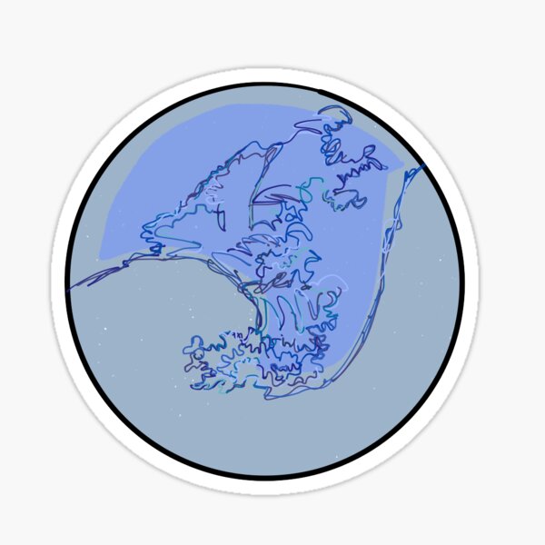 "tsunami " Sticker for Sale by honey-dulcet | Redbubble