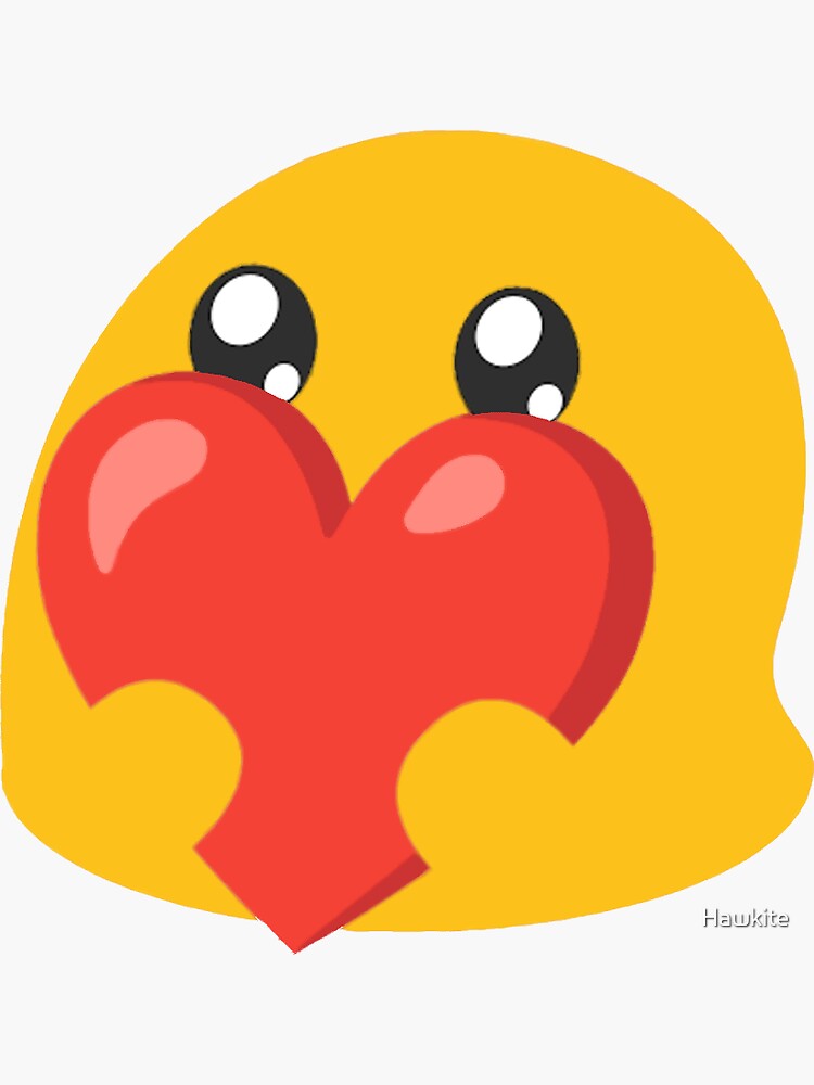 "Pleading Blob Heart" Sticker for Sale by Hawkite | Redbubble