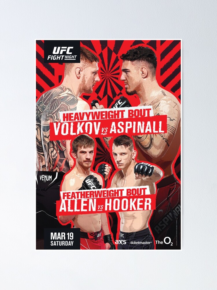 "UFC Fight Night 204 - Volkov vs Aspinall" Poster for Sale by ...