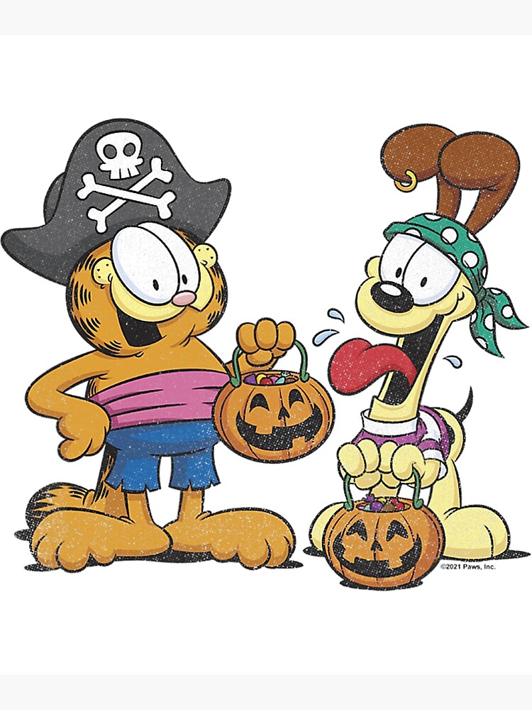 "Garfield Halloween Odie Garfield Pirates" Poster for Sale by ...