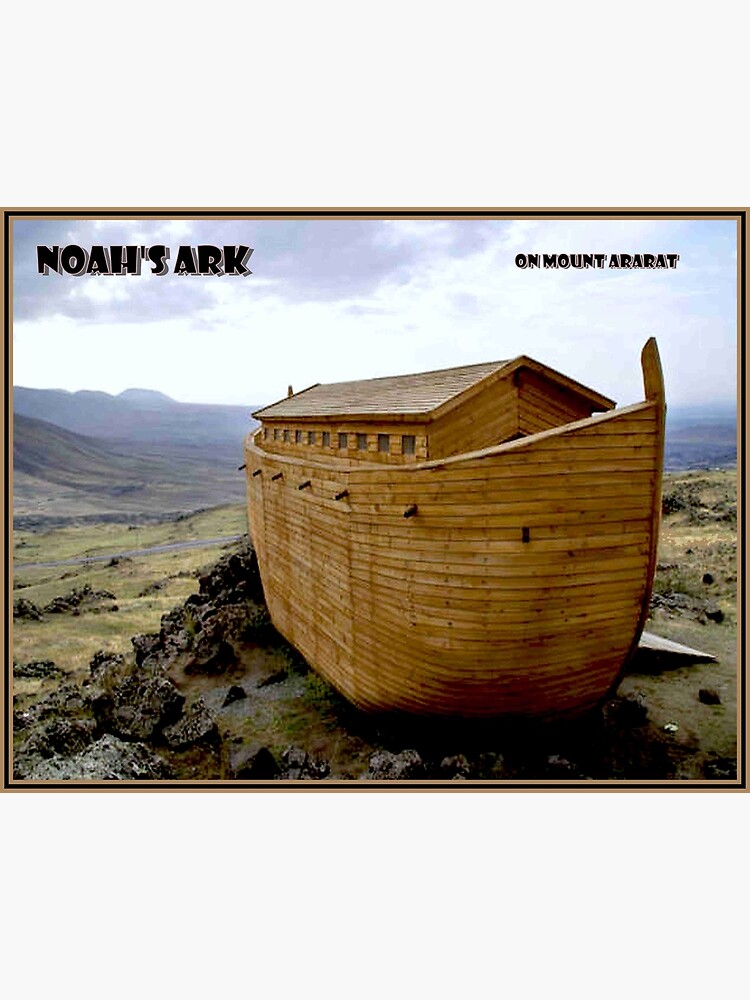 "NOAHS ARK : Vintage Bible Art on Mount Ararat Print" Poster for Sale ...