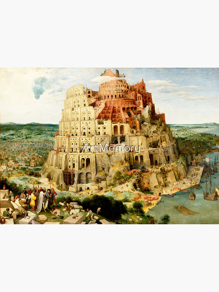 "Pieter Brueghe - The Tower of Babel " Sticker for Sale by ArtMemory ...
