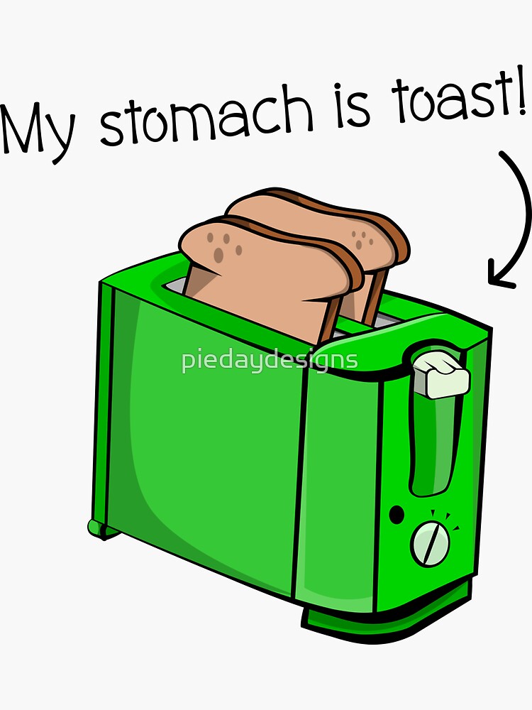 "Funny Stomach Digestive Health" Sticker by piedaydesigns | Redbubble