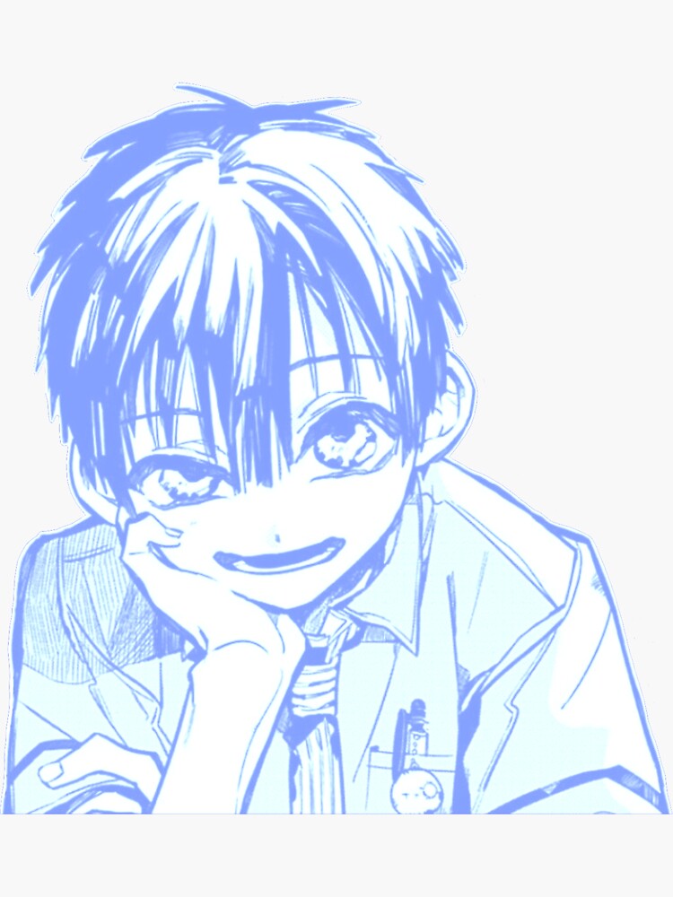"tbhk aesthetic hanako kun - blue" Sticker for Sale by izzyding | Redbubble