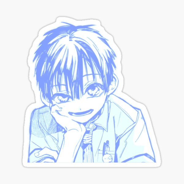 "tbhk aesthetic hanako kun - blue" Sticker for Sale by izzyding | Redbubble