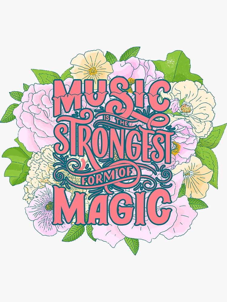 "Music is Magic" Sticker for Sale by TechEden | Redbubble