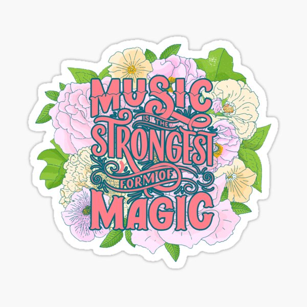 "Music is Magic" Sticker for Sale by TechEden | Redbubble