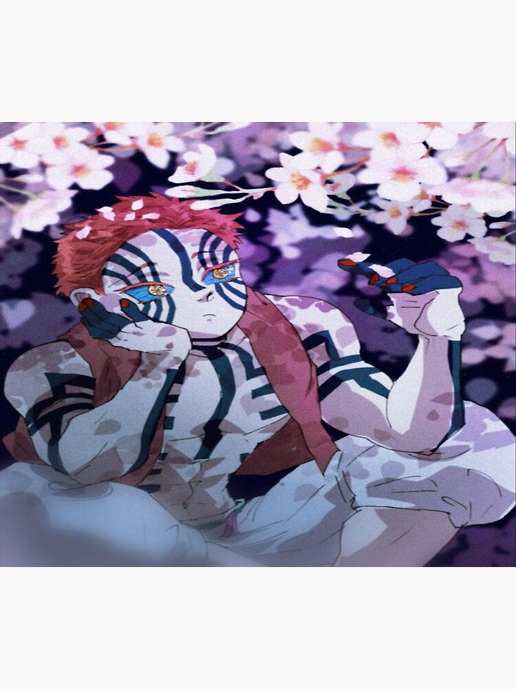 Demon Slayer Akaza Kimetsu No Yaiba Anime Kawaii Poster For Sale By