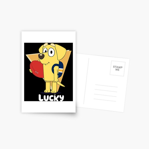 "Blueys Lucky bluey cartoon" Postcard for Sale by poppyballard918 ...