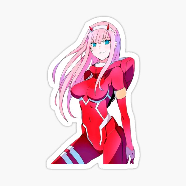 "Waifu Zero Two Cute Red" Sticker for Sale by Juanscorner | Redbubble