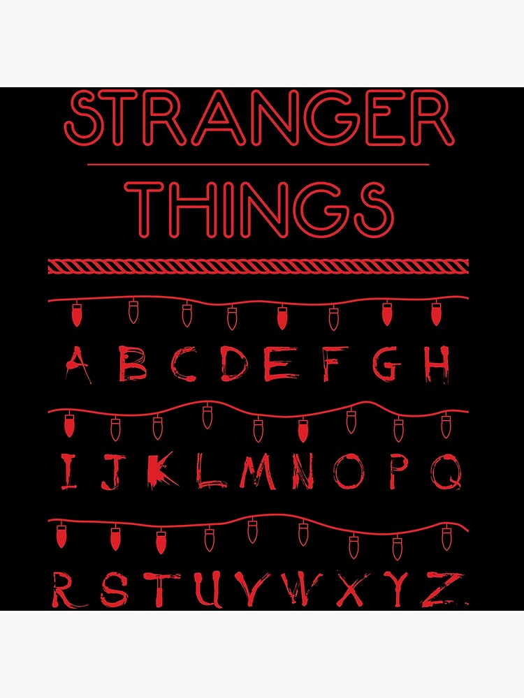 "Stranger Things Alphabet Logo" Art Print by bizznettlencung | Redbubble