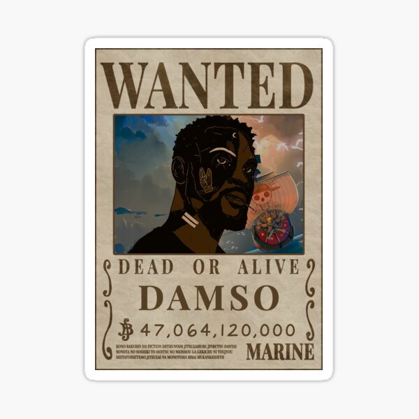 "Damso Wanted Dead Or Alive" Sticker for Sale by stealth2100 | Redbubble