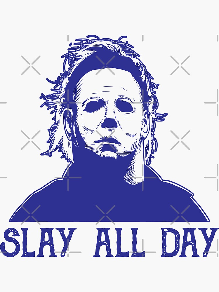 "Halloween Slay all Day" Sticker for Sale by big12tee | Redbubble