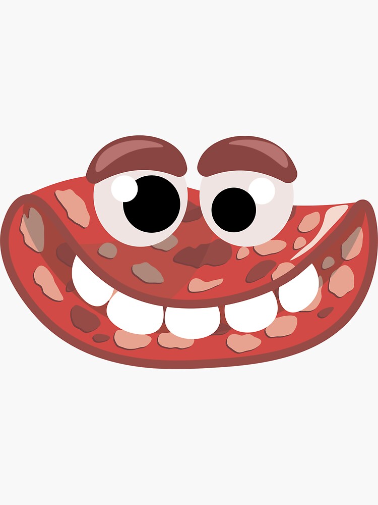 "Crazy salami monster" Sticker for Sale by Art-of-Rory | Redbubble