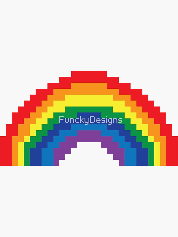 "Pixelated Rainbow" Sticker for Sale by FunckyDesigns | Redbubble