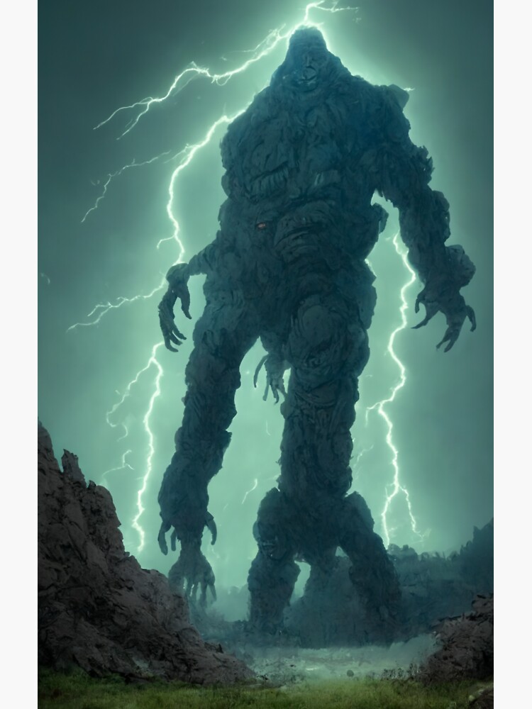 "Storm Golem" Sticker for Sale by FantasyAI | Redbubble